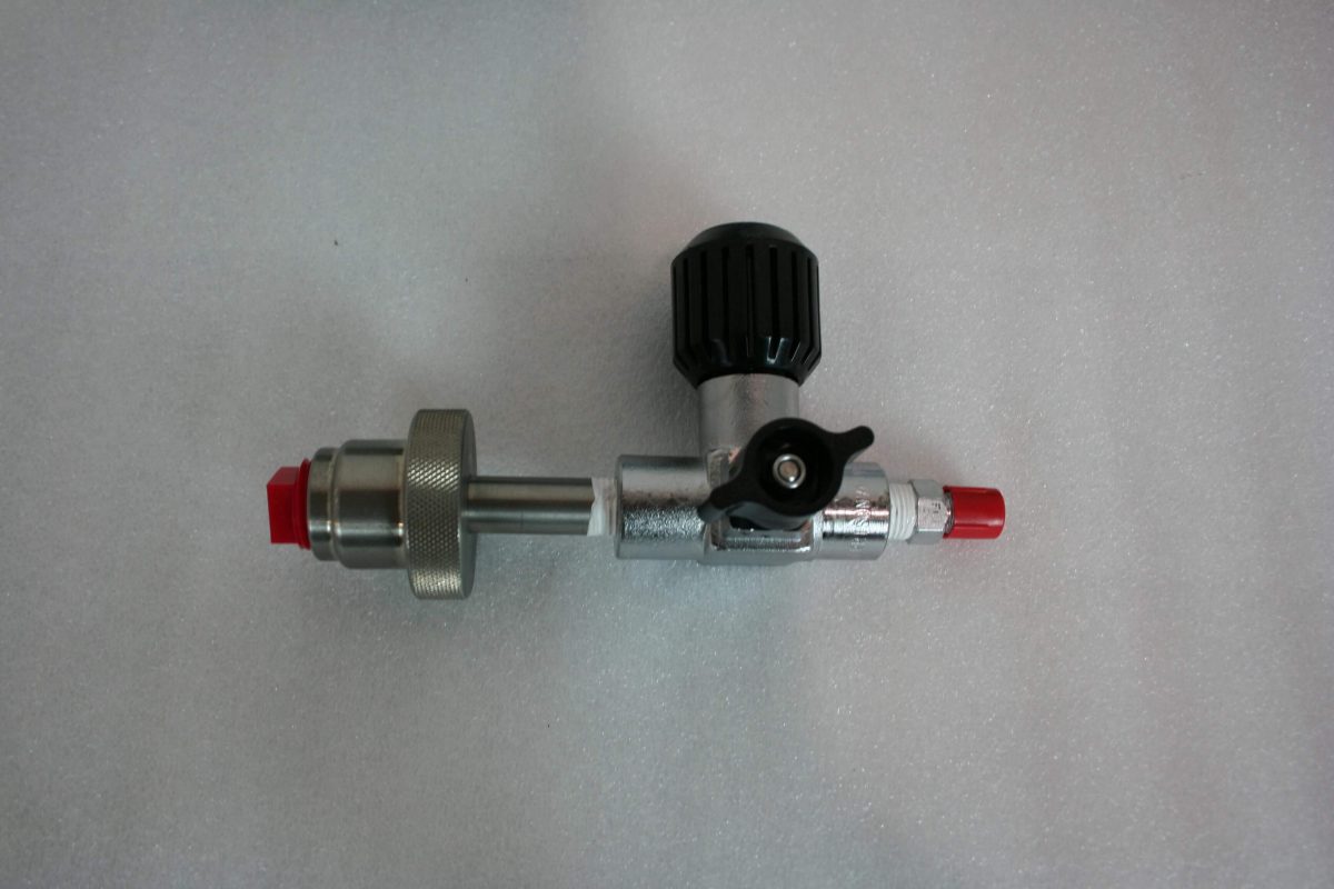 SCBA Fill Valve CGA-347 with 4' Hose, Gauge, Rubber Cover & On/Off ...